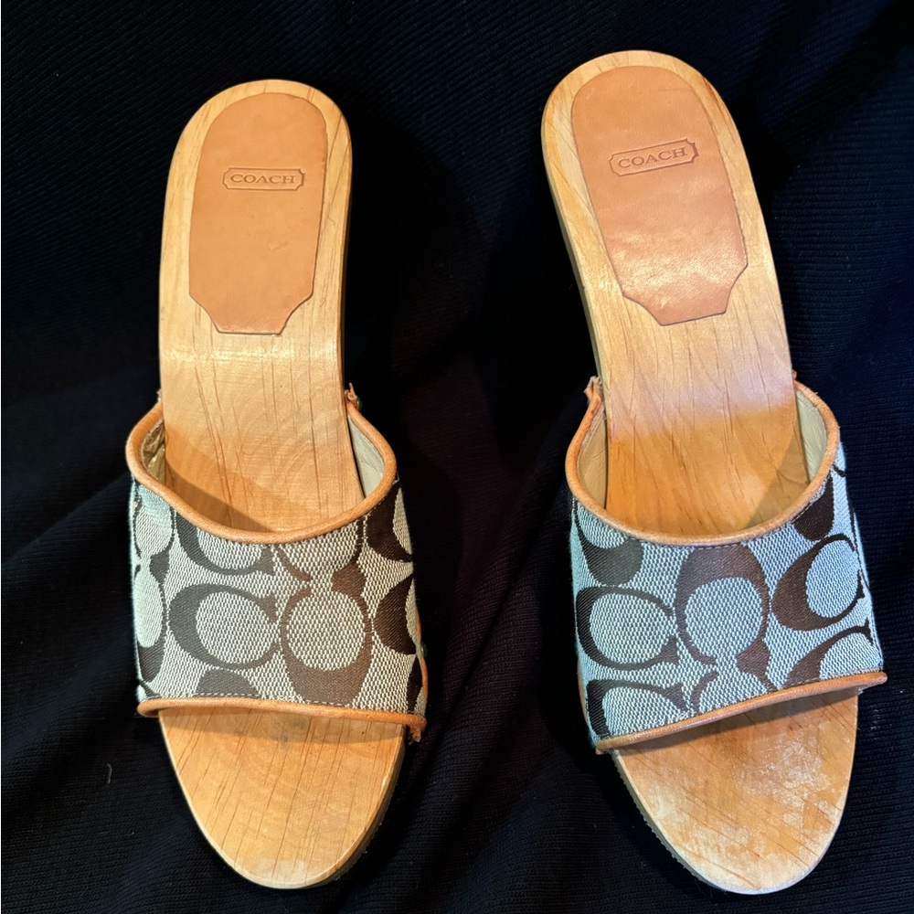 Coach Wooden Platform Logo Shoe - Gem